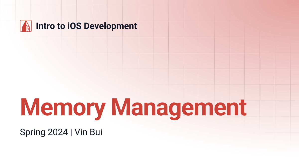 Memory Management | Intro to iOS Development